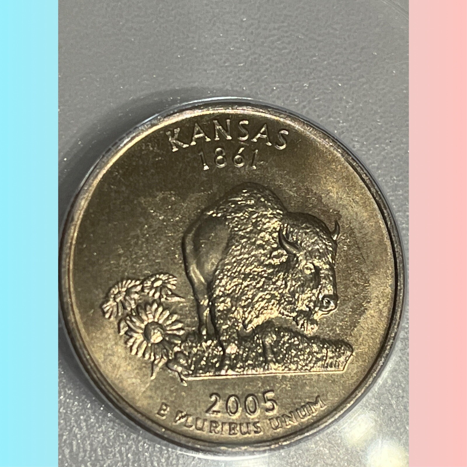 2005-P Kansas Quarter Detached Leg .Error Coin ANACS MS-65-Top Pop Rare ...