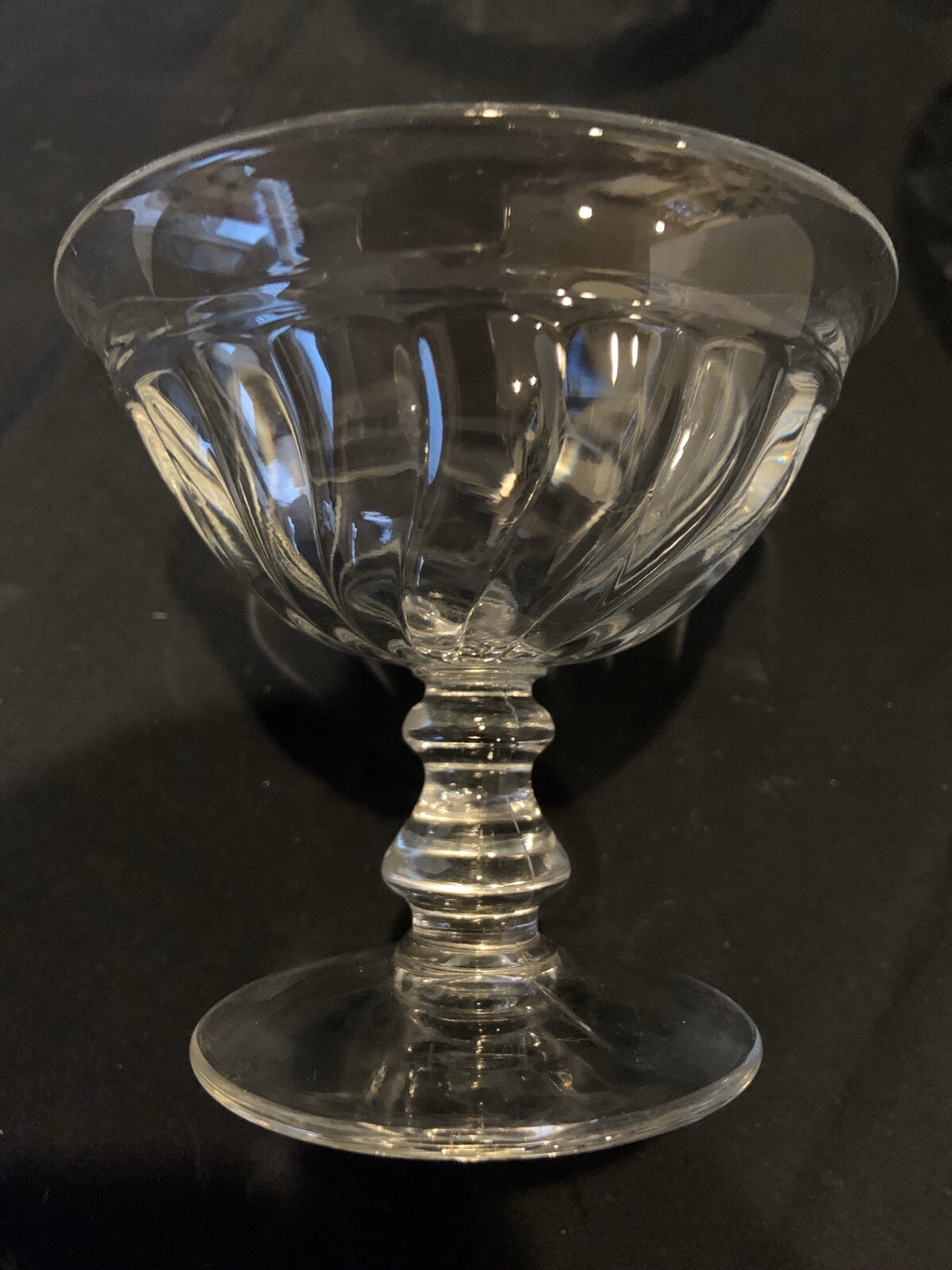 VINTAGE FOSTORIA COLONY PATTERN FOOTED SHERBET DESSERT GLASS SWIRL SET ...