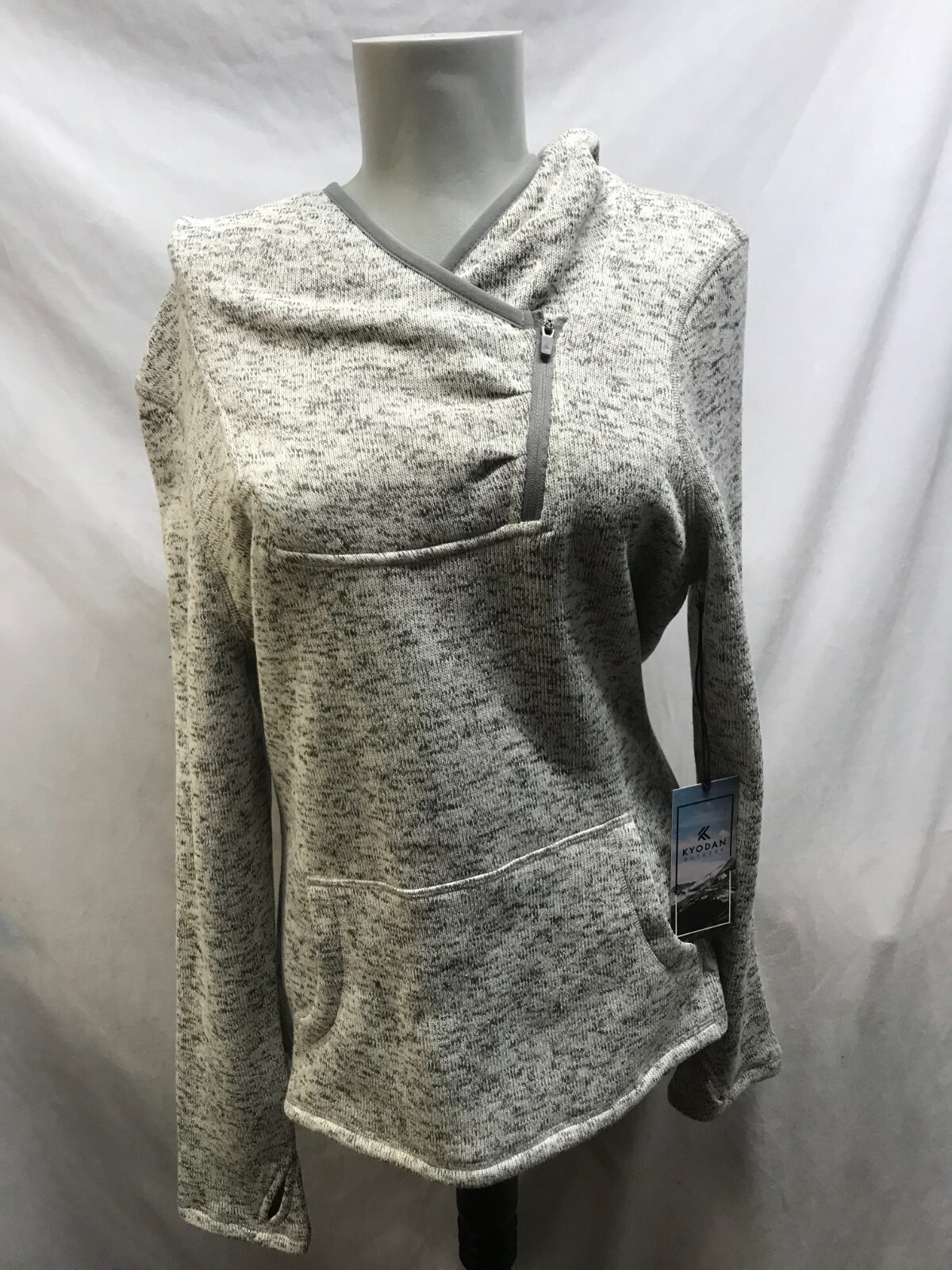 New Kyodan Outdoors Activewear Gray Sweater Top with Hood Size M | eBay