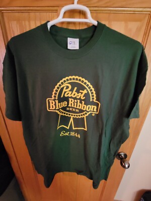 Brand New Green Bay Packer Colors Pabst Blue Ribbon PBR T Shirt XXL | eBay