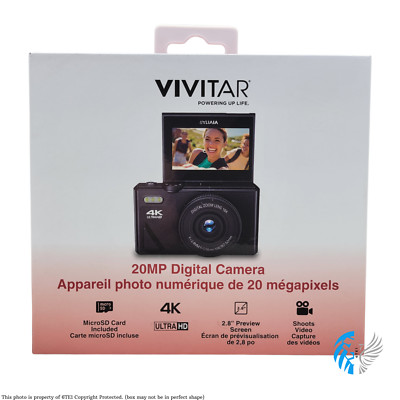 Vivitar 4K Ultra HD 20 MP Digital Camera 2.8" Flip LCD 16GB (VECXX99 ...