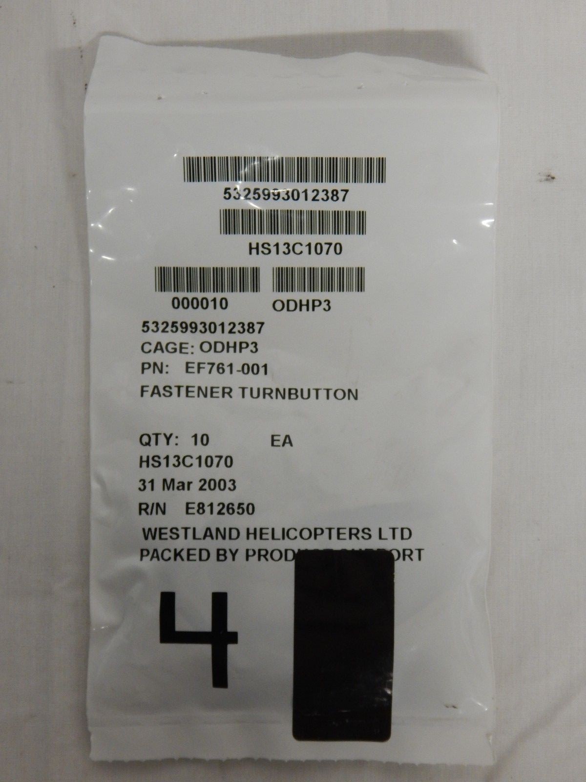10 x Genuine 8mm DOT Turnbutton Fasteners, Part No. EF761-001 [GR1B ...