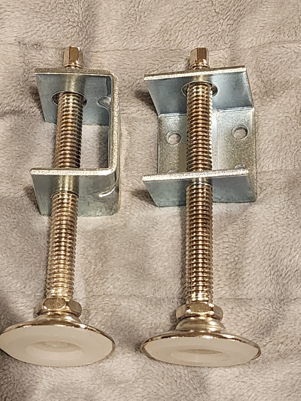 (2) - Adjustable Lathe Leg Furniture Leveling Feet 3/8" X 4.5" Square ...