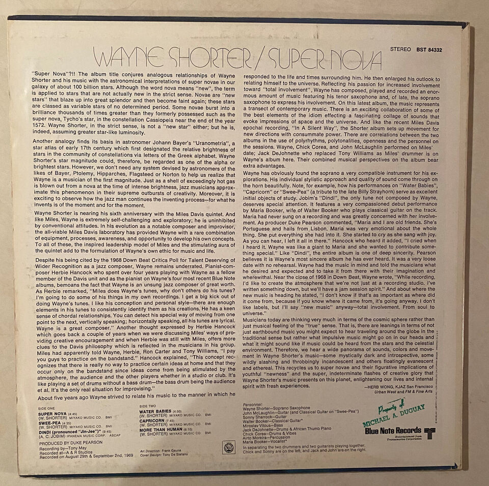 WAYNE SHORTER Super Nova John McLaughlin Sonny Sharrock Jack DeJohnette ...