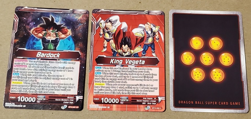 Dragon Ball Super Bardock King Vegeta Masked Saiyan Rebellion BT13 001 002 003 | eBay