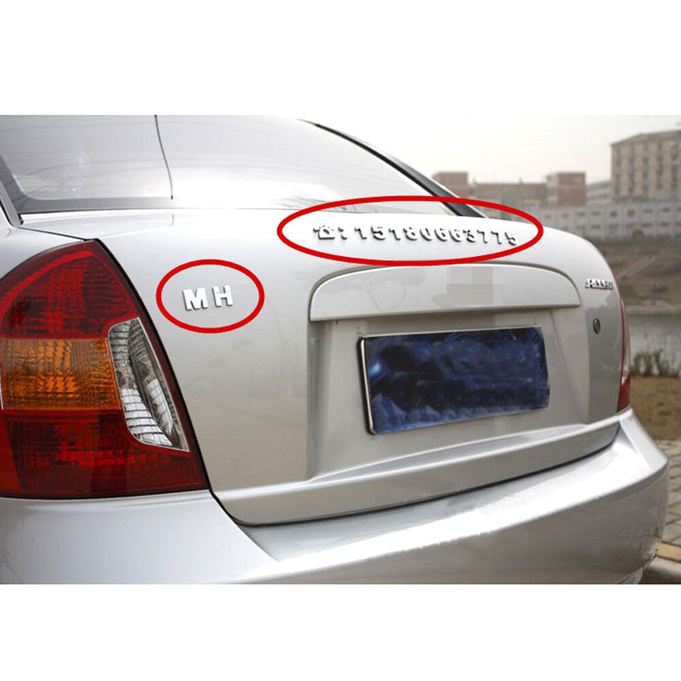 40x 3D Chrome Letter Number Car Auto Body Emblem Badge Decal Sticker ...