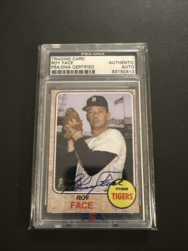 Roy Face Signed 1968 Topps Custom #30 Detroit Tigers PSA/DNA Certified ...
