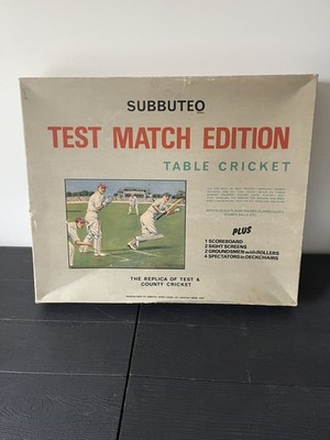 VINTAGE Subbuteo Table Cricket TEST MATCH Edition Board Game Set 1960s ...