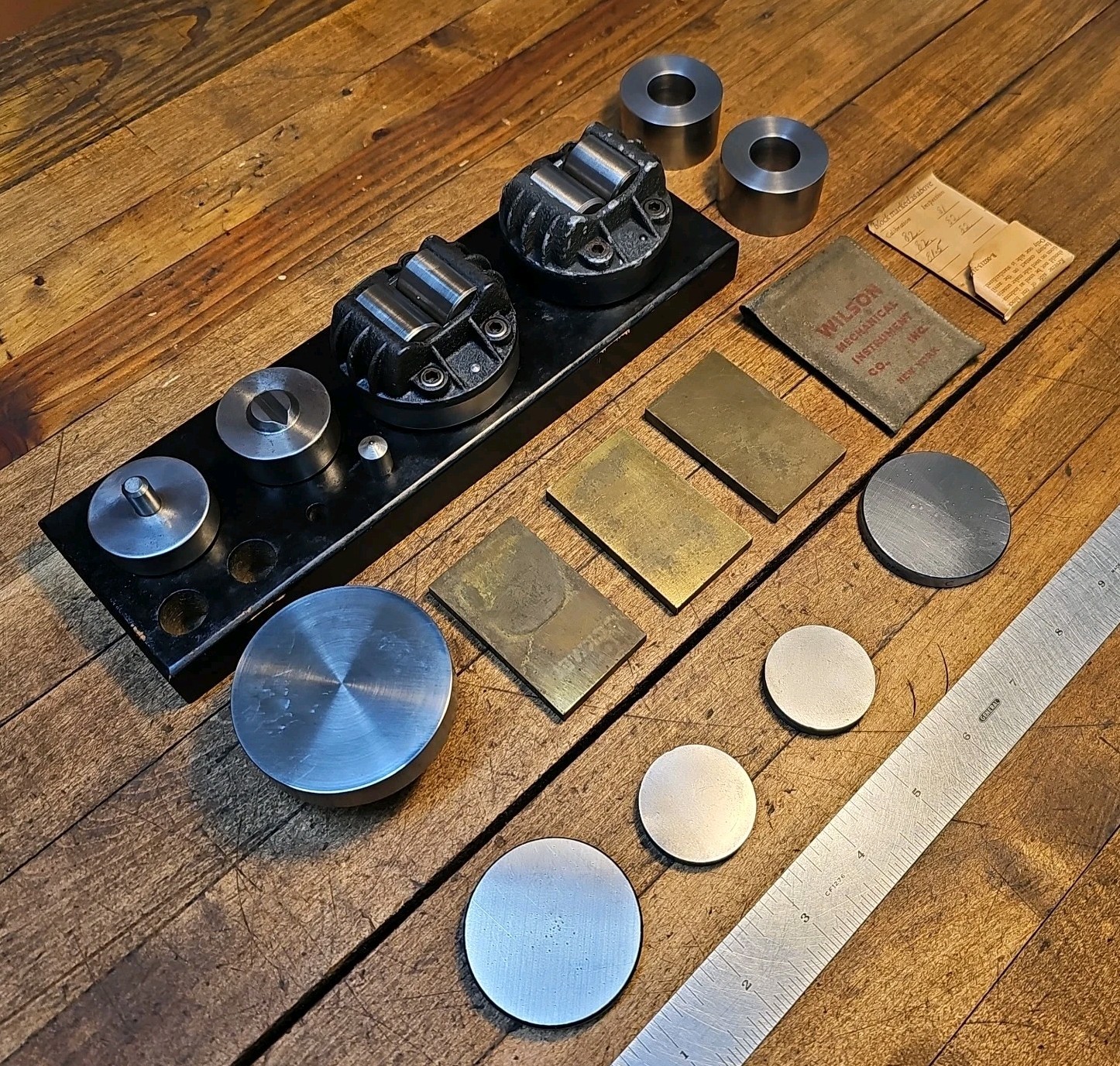 Vintage WILSON ROCKWELL Hardness Testing Anvils Posts Blocks PRISTINE ...