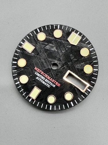 seiko mod dial , dial maker ,Black meteorite dial with rose Gold ...