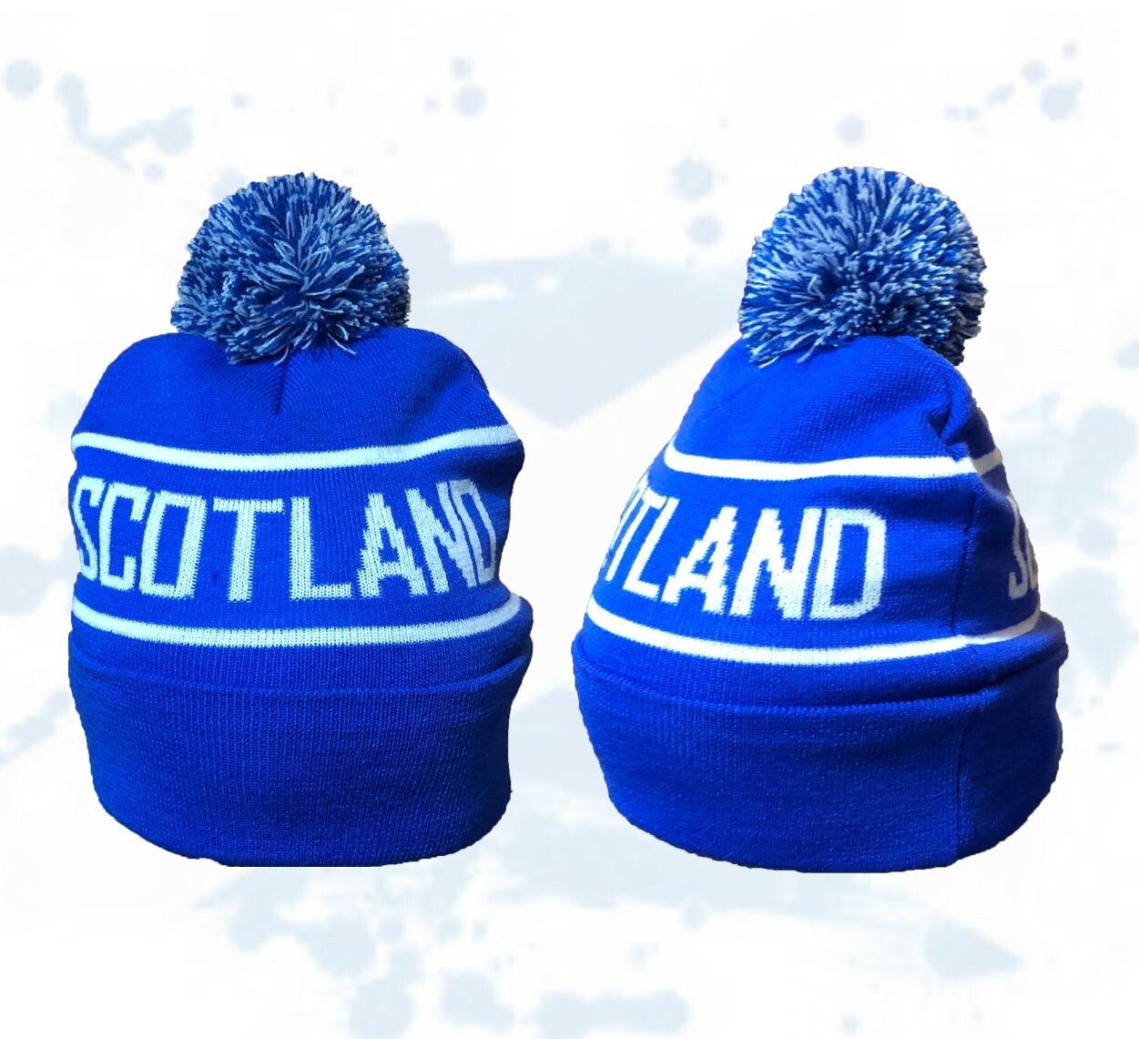 SCOTLAND Beanie Bobble Winter Hat / Knitted Bobble Hat Men's Women's ...