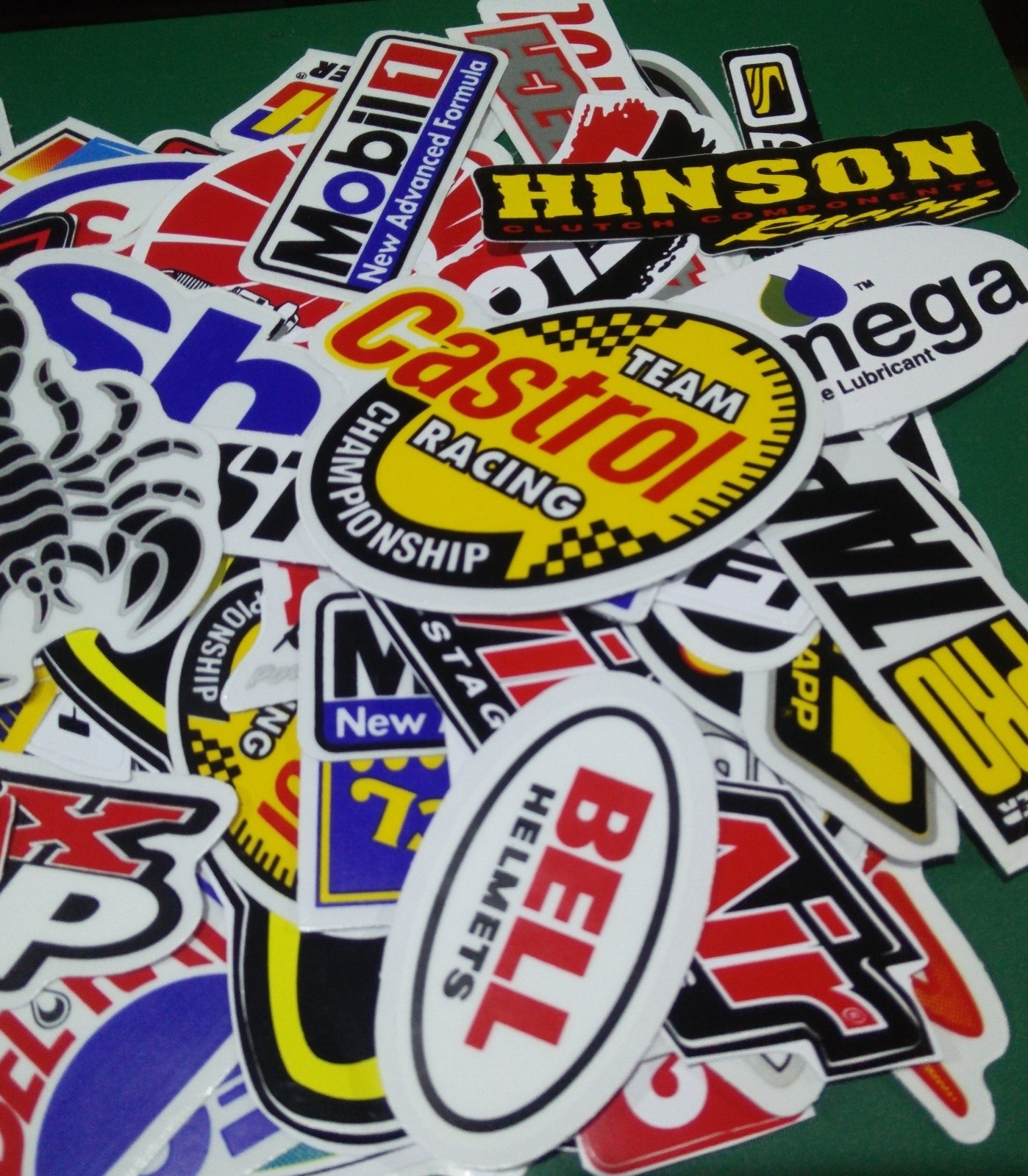 70 Pcs Race Car Sticker Lot Vinyl Waterproof Motorcycle Helmet Racing ...