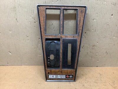 1975-1976 Corvette C3 Center Console Plate A/T Air Walnut Veneer L-48 ...