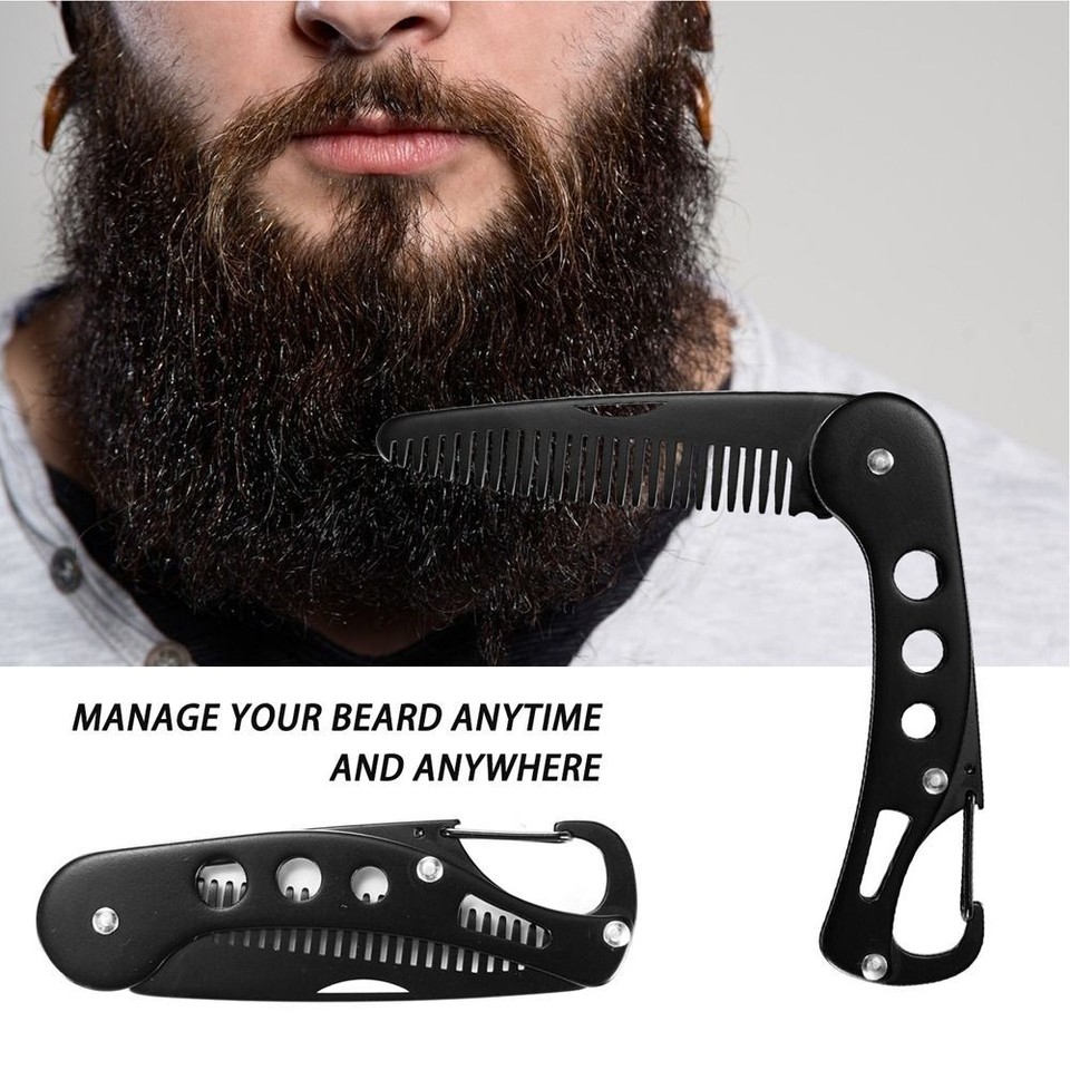 Anti Static Mustache Comb Folding Beard Styling Comb Portable Hair Comb ...