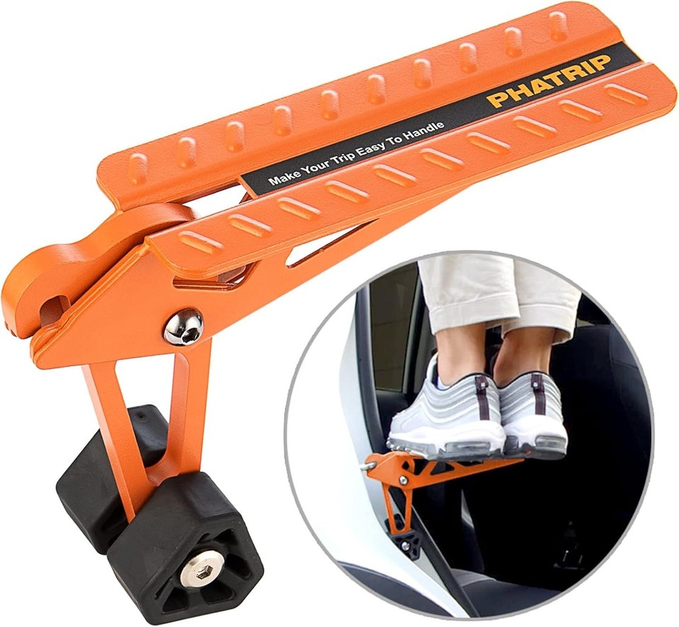 Car Doorstep, U Shaped Latch Door Step Easy Rooftop Access, Folding ...