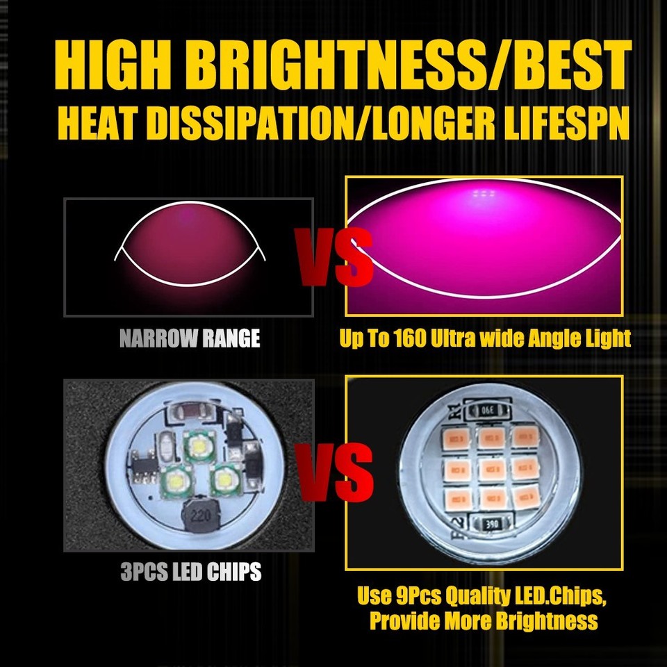 100Pod Purple LED Rock Light Off-Road Truck Golf Cart Underbody Wheel ...