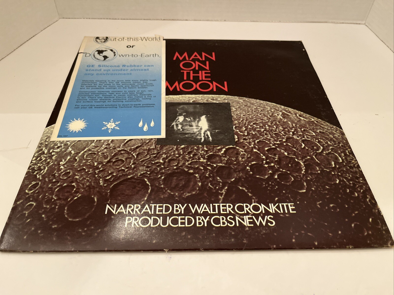 Vinyl LP Record 33 Man on the Moon Narrated by Walter Cronkite Rare GE ...