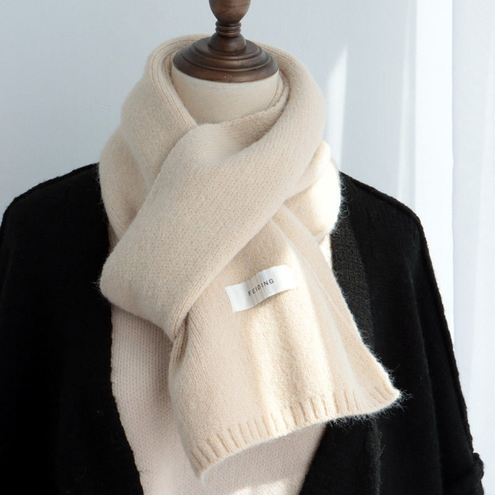 Women Scarf Solid Color Coldproof Windproof Bright Color Scarf Cozy | eBay