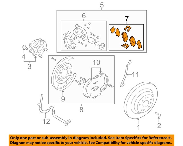 Hyundai OEM 11-15 Genesis Rear-disc Brake Pads 583023MA30 for sale ...