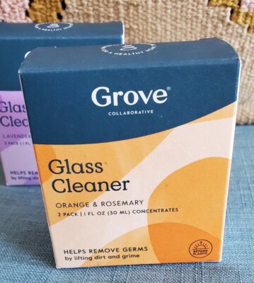 Grove Collaborative Glass Cleaner Orange & Rosemary 1 box/TWO 1 oz ...