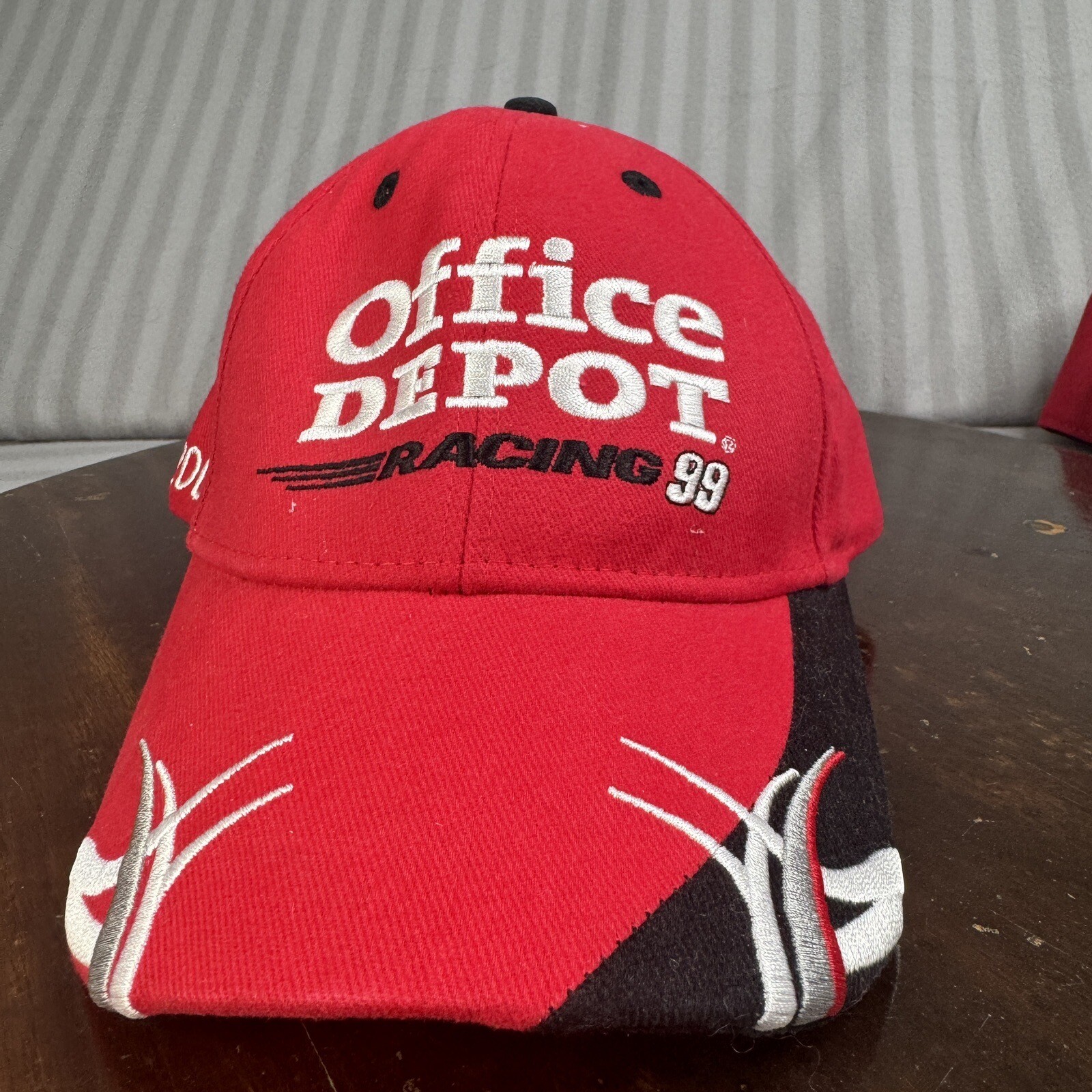 Carl Edwards Hat Strapback Mens Red Office Depot Racing 99 Autograph ...