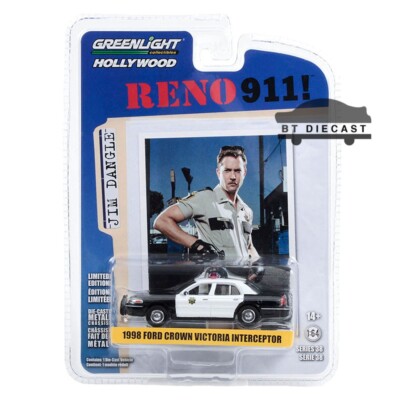 GREENLIGHT RENO 911 TV SERIES 1998 FORD CROWN VICTORIA POLICE CAR 1/64 ...
