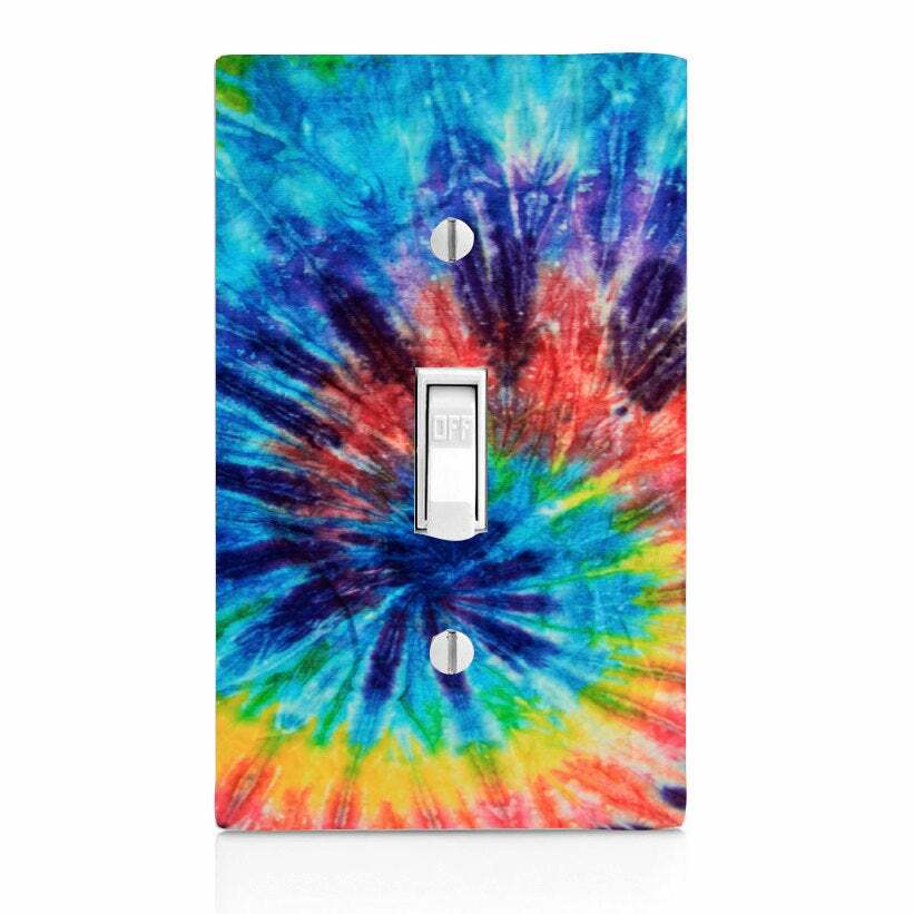 Tie Dye Light Switch Cover, Outlet, Rocker, Night Light, Knob, Bedroom ...