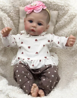 Lifelike Reborn Baby Dolls 19" Real Live Baby Doll Newborn Soft Vinyl ...
