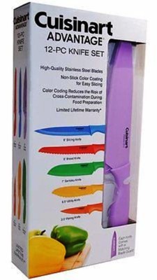 Bright Color Kitchen Knives Knife Set Ceramic Stainless Steel 12pc ...