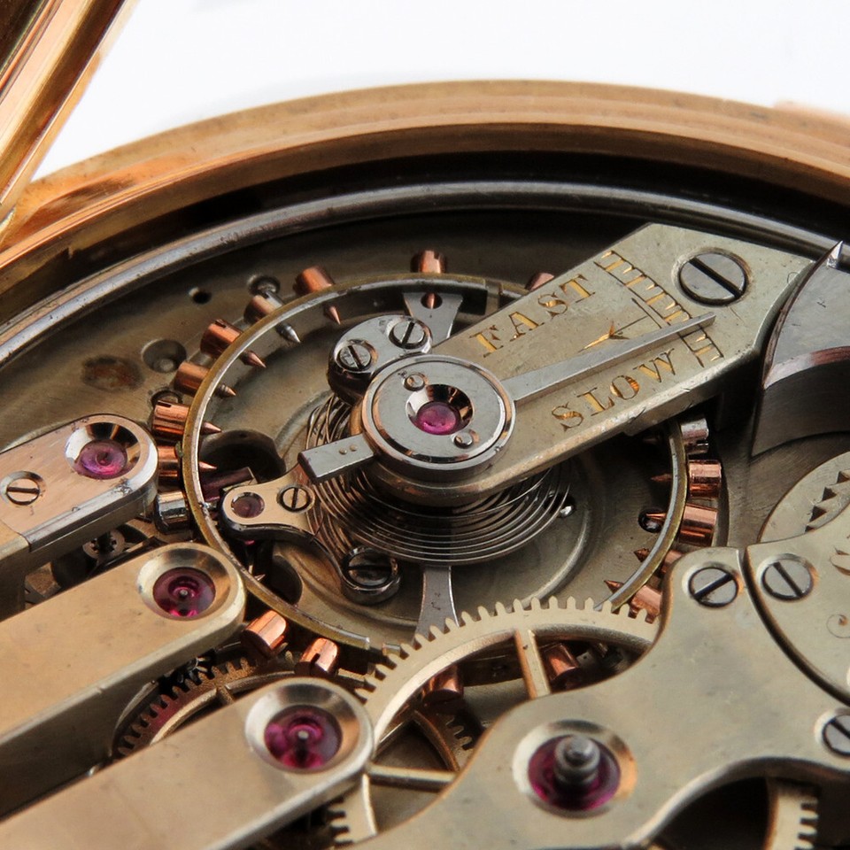 Non Magnetic Watch Co 18K Gold OF Chronometer Quarter Repeater Pocket ...