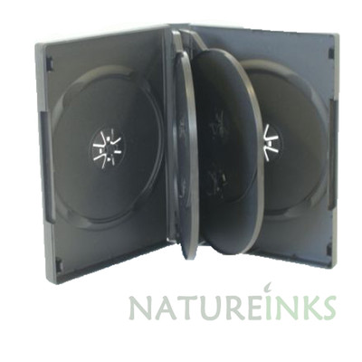 6 way 20mm Spine Black storage Flip for CD DVD BDR discs Mediarange x 5 ...