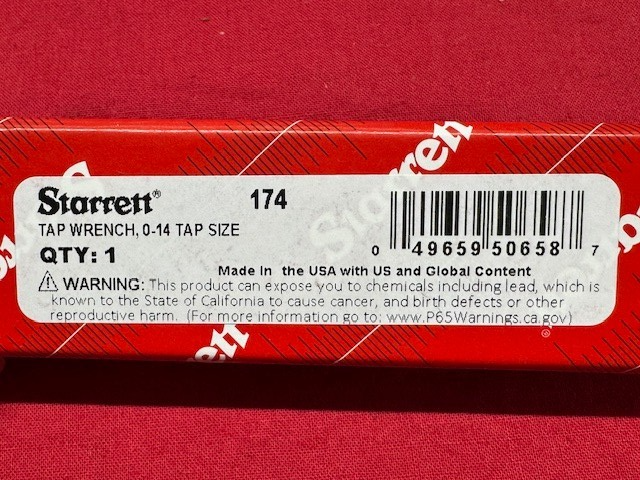 Starrett 174 Tap Wrench, 0-14 Tap Size STOCK | eBay