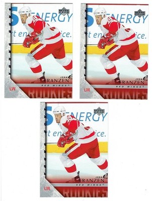 Johan Franzen 2005-06 Upper Deck Young Guns Rookie Card #456 3 Card Lot ...