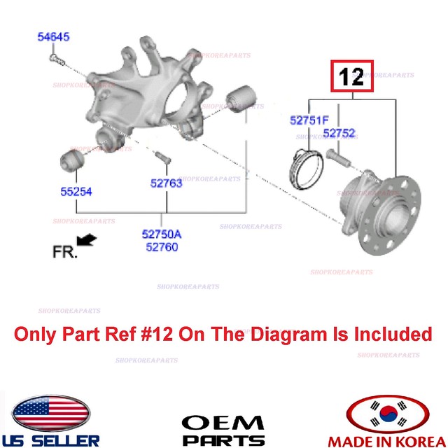 Genuine REAR Wheel Hub & Bearing OEM HYUNDAI TUCSON 2WD 2022-2023 ...