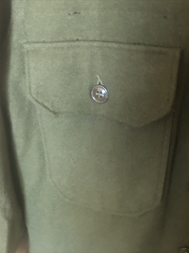 Vintage WWII 1940's 1950's US Army Wool Service Shirt No Tags Great ...