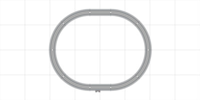 Lionel FasTrack O Scale Oval Train Track Layout 40" X 50" - 52" X 112 ...