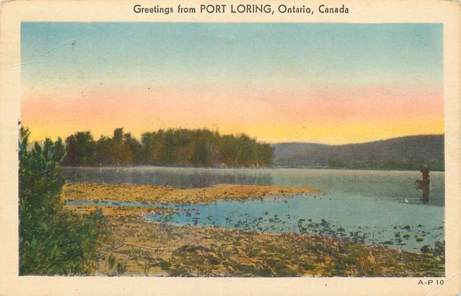 Postcard Canada Greetings Port Loring White Border | eBay