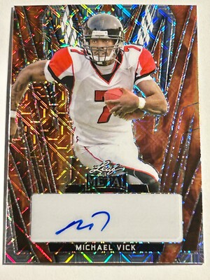 2024 Leaf Metal Football MICHAEL VICK Falcons Refractor Autograph Auto ...