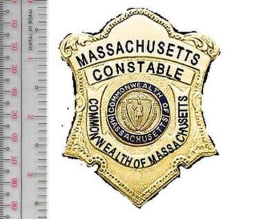 Massachusetts Constable Sworn Peace Officer Process Server Cloth NO TARIFF | eBay