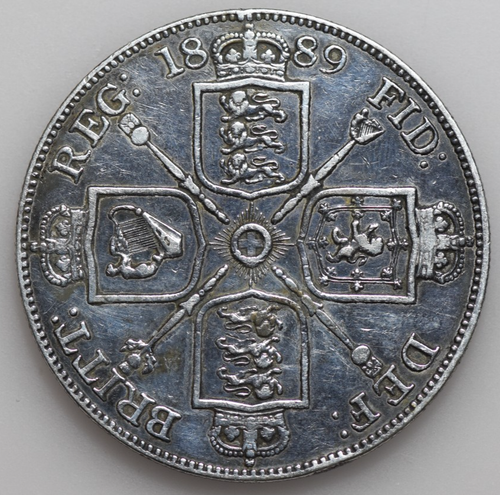 1889 VICTORIA JUBILEE HEAD DOUBLE FLORIN, BRITISH SILVER COIN, VF | eBay UK