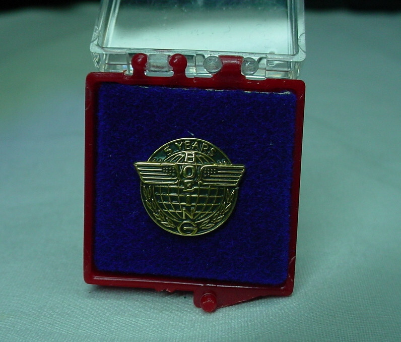 3 Boeing 5-10-15 year Employee Service Award Pins 1/10 10K +Lapel Tie ...