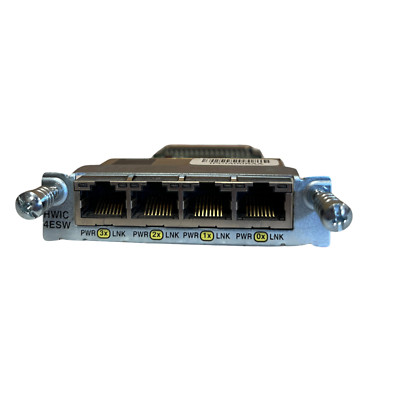 Cisco HWIC-4ESW 4 Port 10/100 Ethernet Switch Interface Card Genuine | eBay