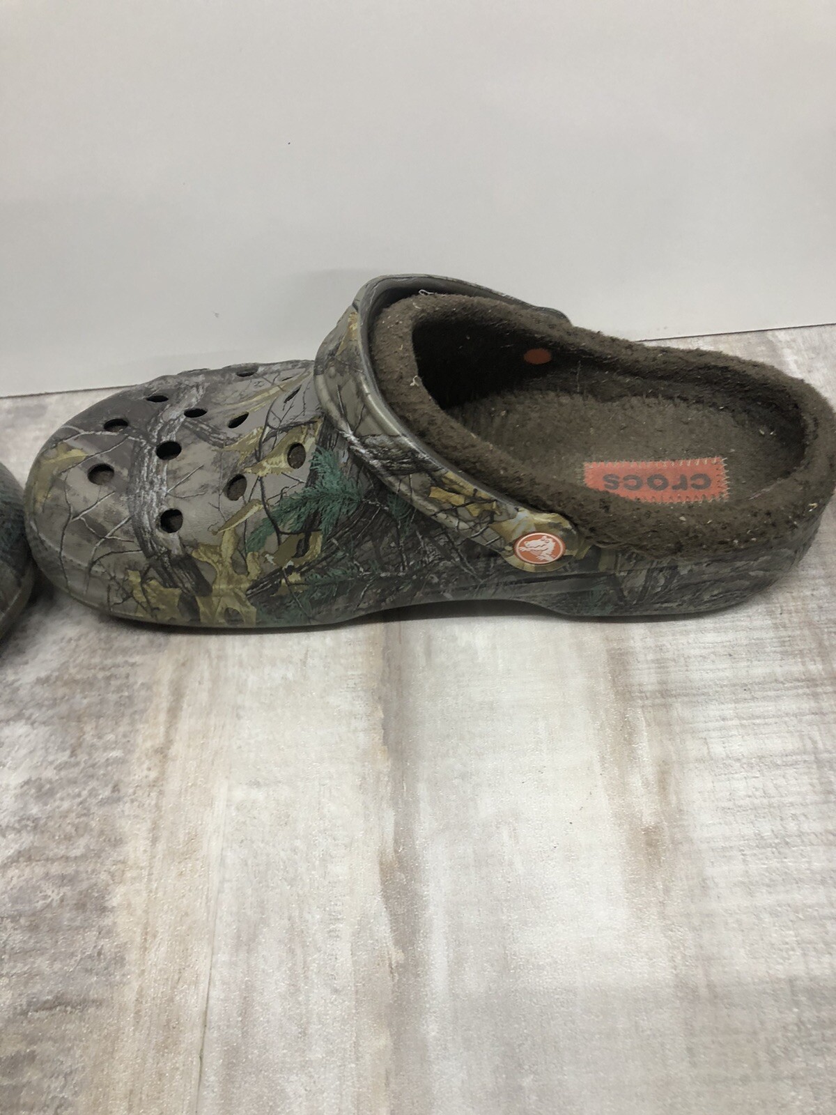 Crocs Faux Fur Lined Camoflage Clogs RealTree Mens Sz… - Gem