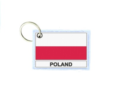 Keychain keyring patch print double sided flag country PL poland | eBay ...