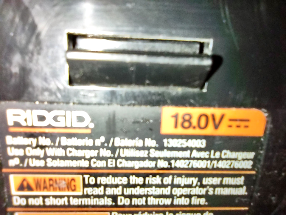 Ridgid 18V Max HC NiCd Battery Genuine OEM 130254003 Tested Good Holds ...