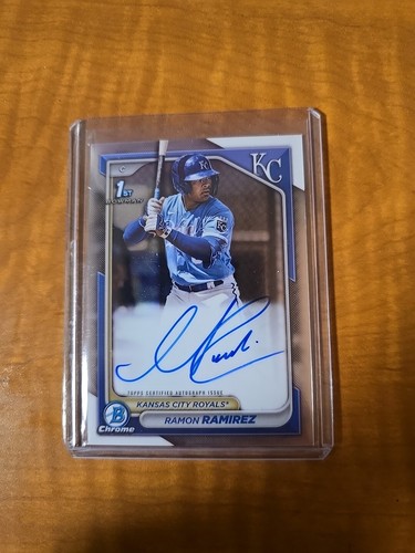 2024 Bowman Baseball RAMON RAMIREZ Chrome 1st Auto Kansas City Royals ...