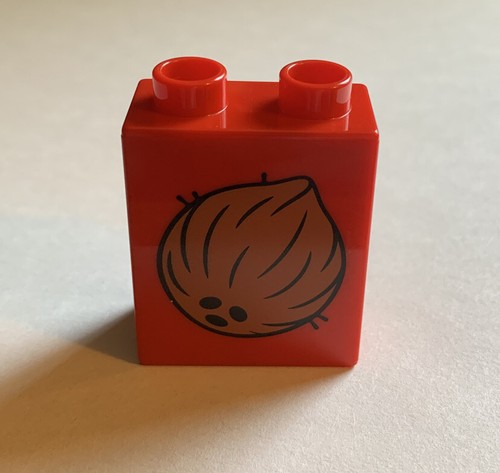 Duplo block - red decorated coconut block- combined shipping (MISC20 ...