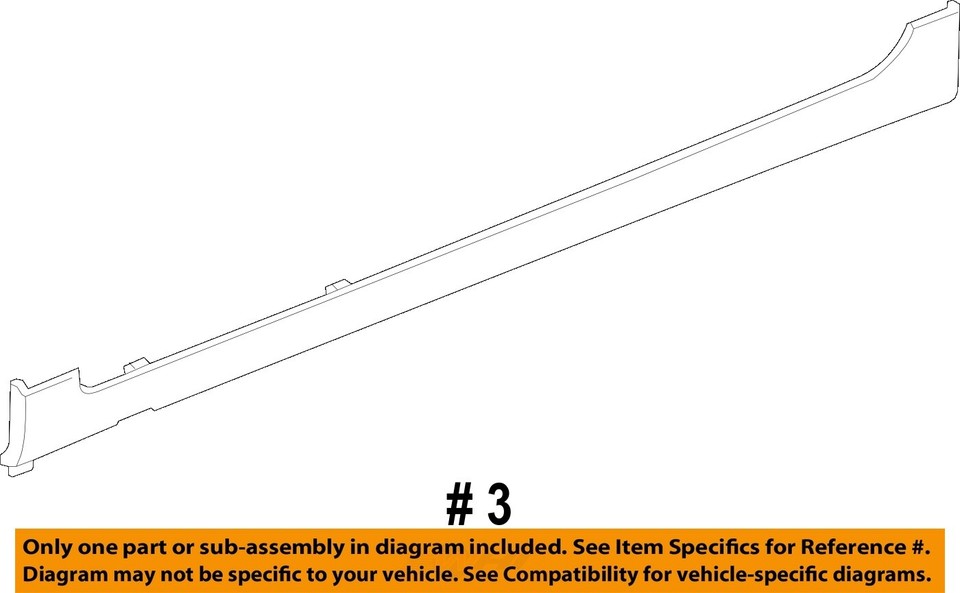 2011-2015 Chevrolet Cruze GM OEM Exterior Rocker Molding Right ...