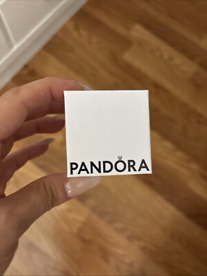 Pandora Empty Box Boxes Charm Ring Gift Box White with Black Velvet 5 ...