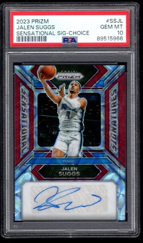2023-24 PRIZM CHOICE SENSATIONAL JALEN SUGGS AUTO AUTOGRAPH 41/88 PSA ...